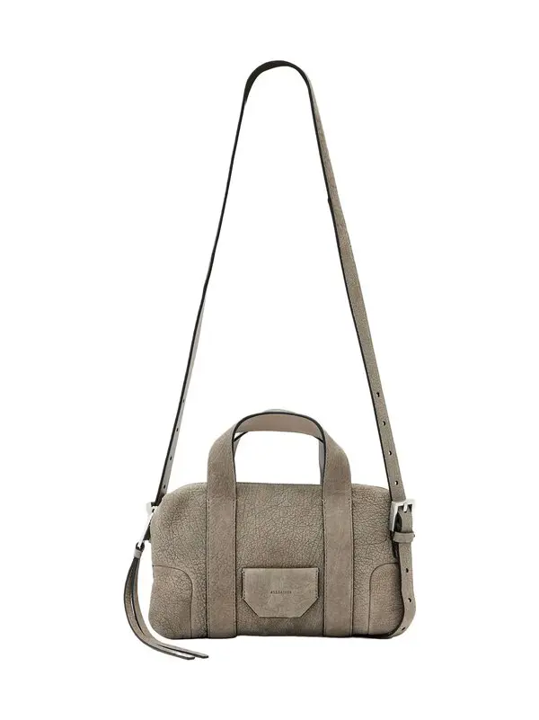 ALLSAINTS Ares Small Leather Crossbody Bag - Grey