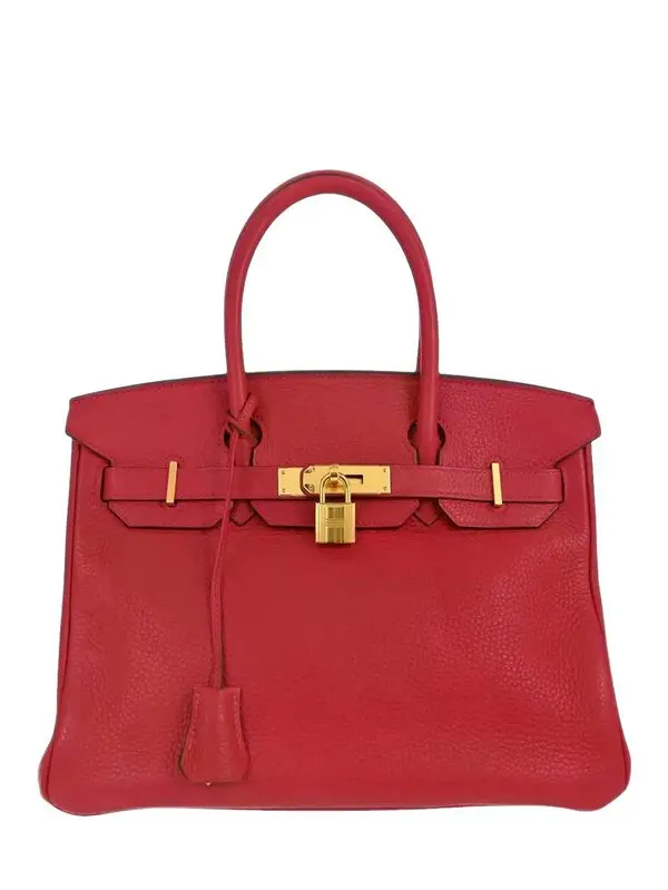 Hermès 2017 30 Birkin Tote Bag - Red