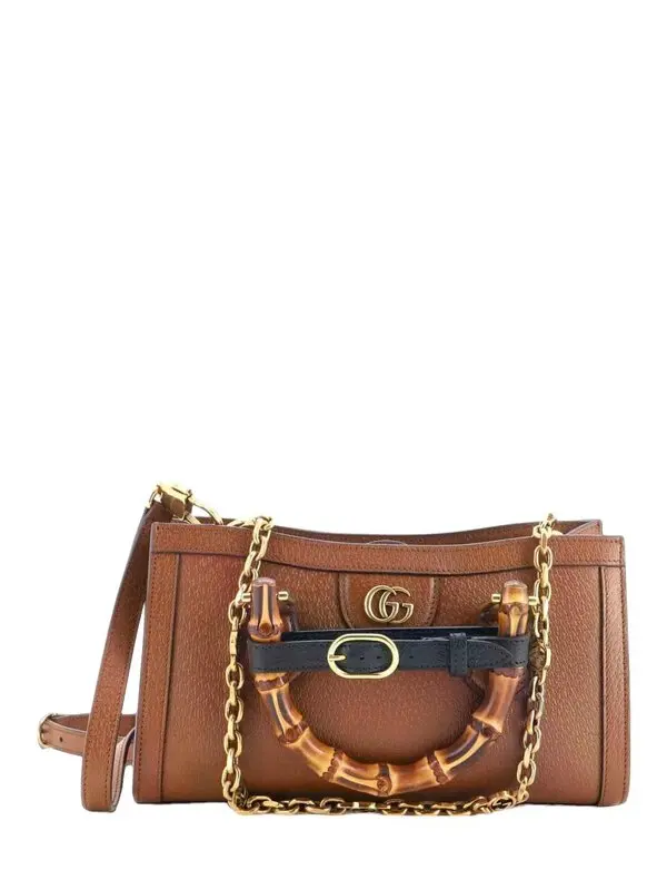 Gucci Diana Nm Convertible Leather Small Shoulder Bag - Brown