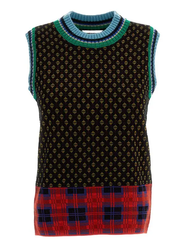 Dries Van Noten Top In Maglia Jacquard - Multicolor