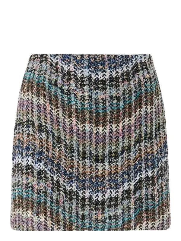 Missoni Zigzag Knit Sequin Skirt - Multi
