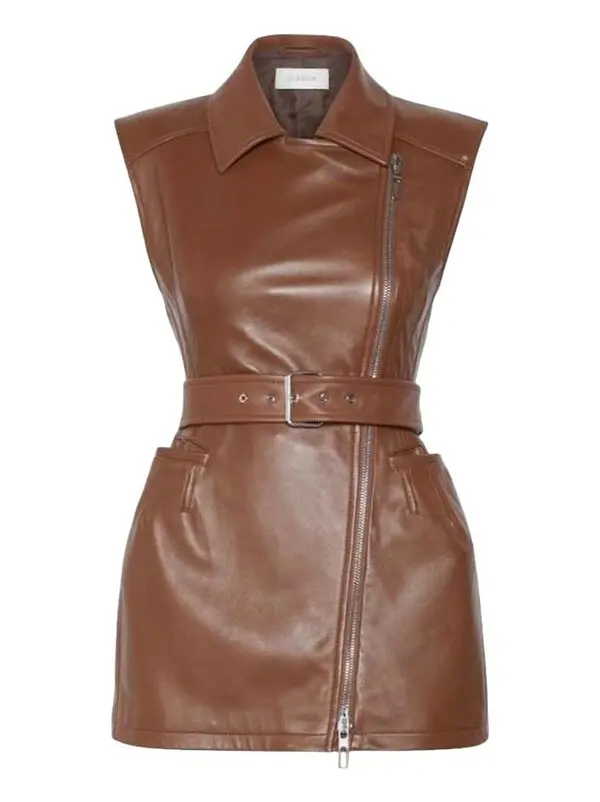 Sportmax Belted Sleeveless Jacket - Brown