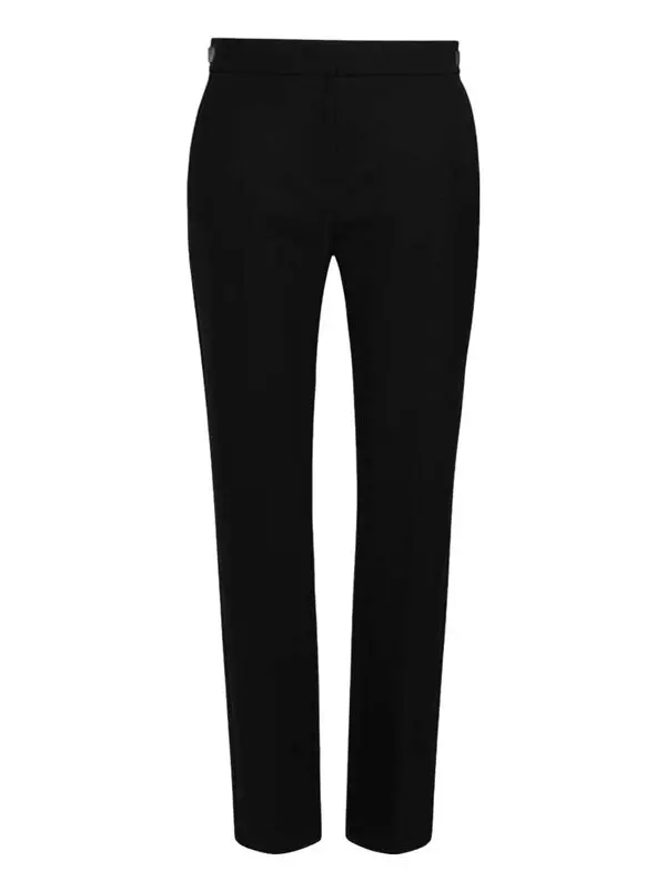 Max Mara Tailored Trousers With Buckle Detail - Black