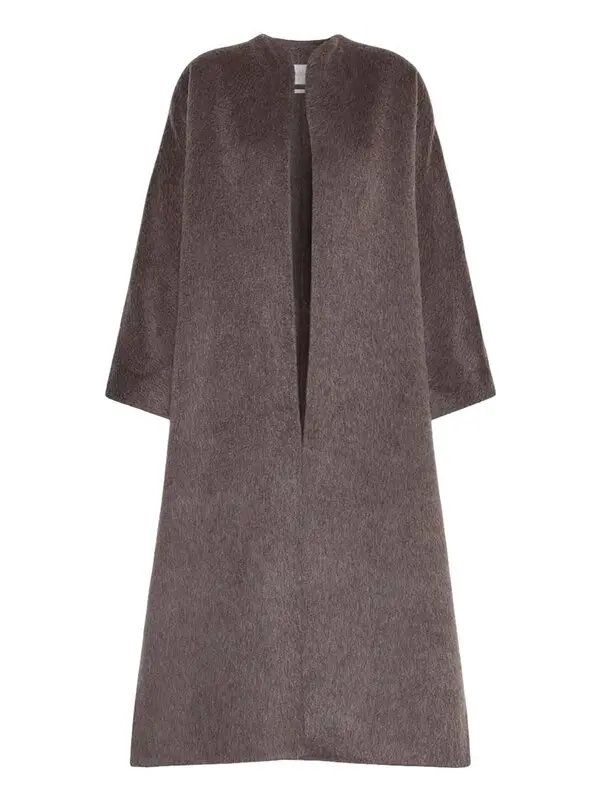Max Mara Oversized Camel Hair And Mohair Coat - Grey