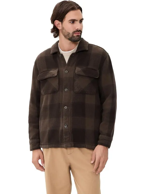 ALEX CRANE Herringbone Plaid Jacket - Bark