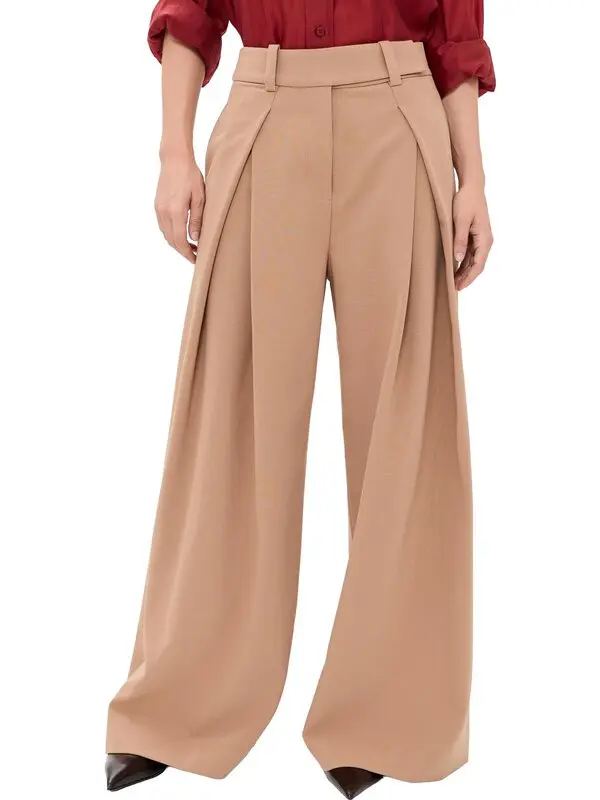 FAVORITE DAUGHTER The Petite Pleats For Days Pants - Camel