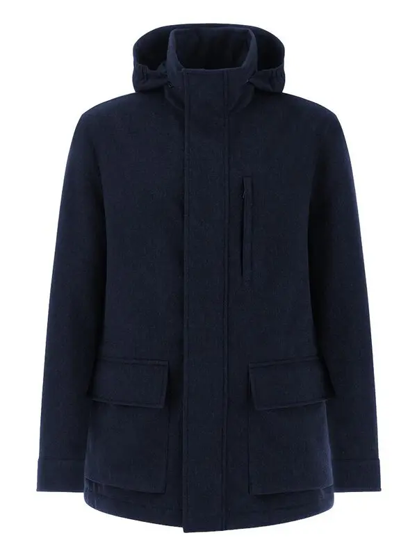 Paul & Shark Maestro Cashmere Car Coat - Blue