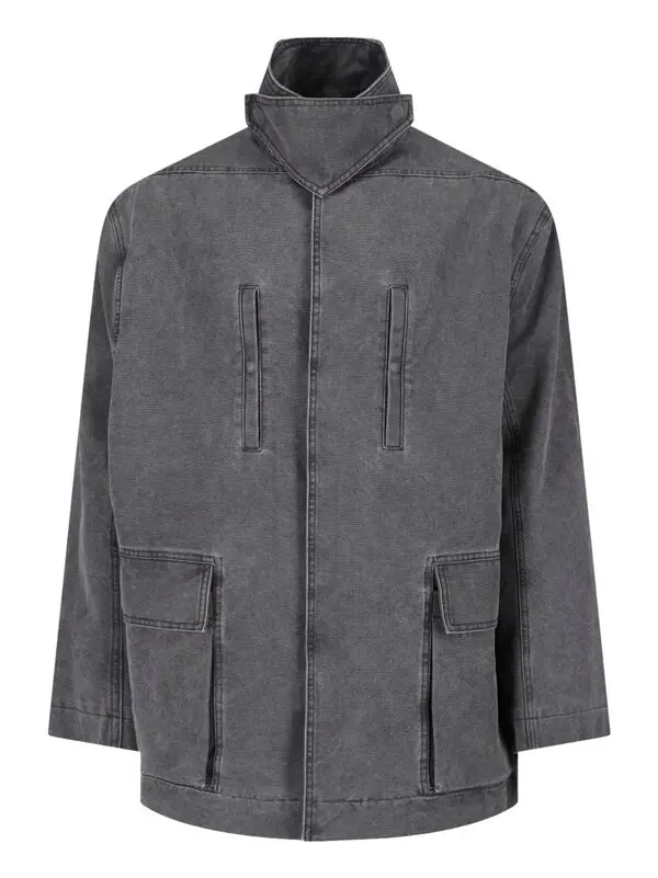 Rick Owens Jacket "collared Mac - Gray
