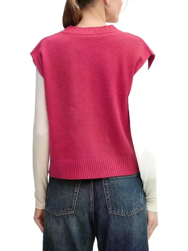 BENETTON V-neck Sweater - Pink