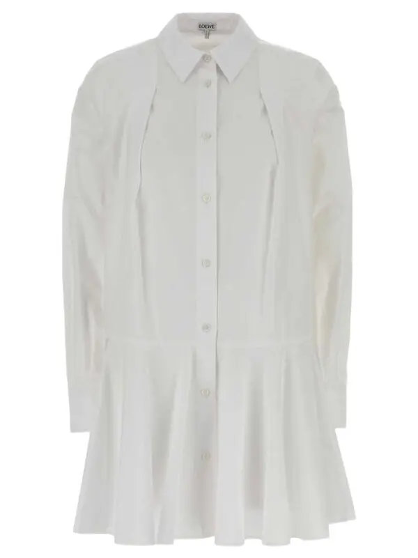 Loewe Cotton Shirtdress - White