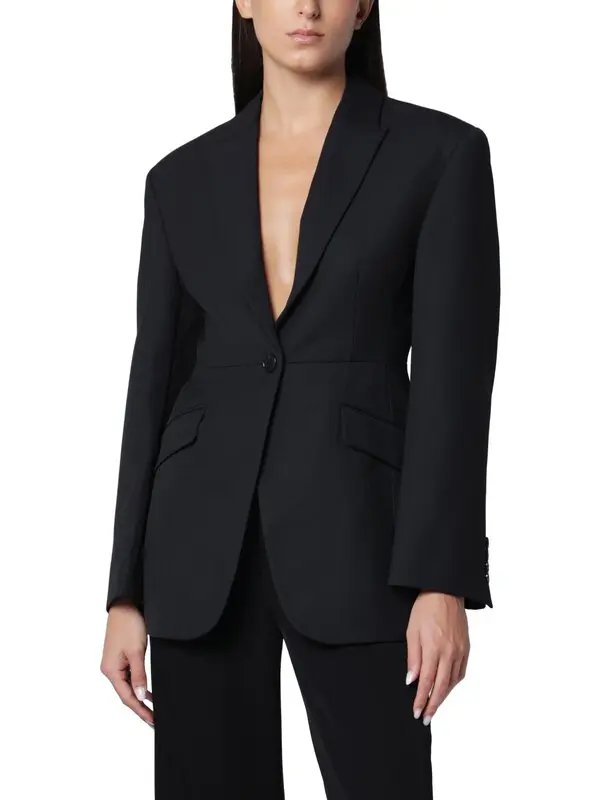 ANINE BING Elga Blazer In Wool Blend - Black