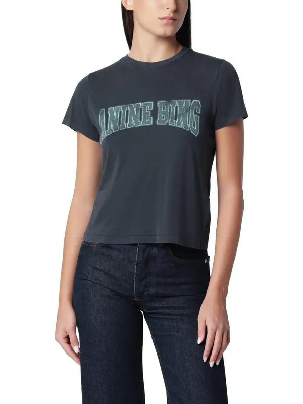 ANINE BING Shelley Cotton T-shirt - Black