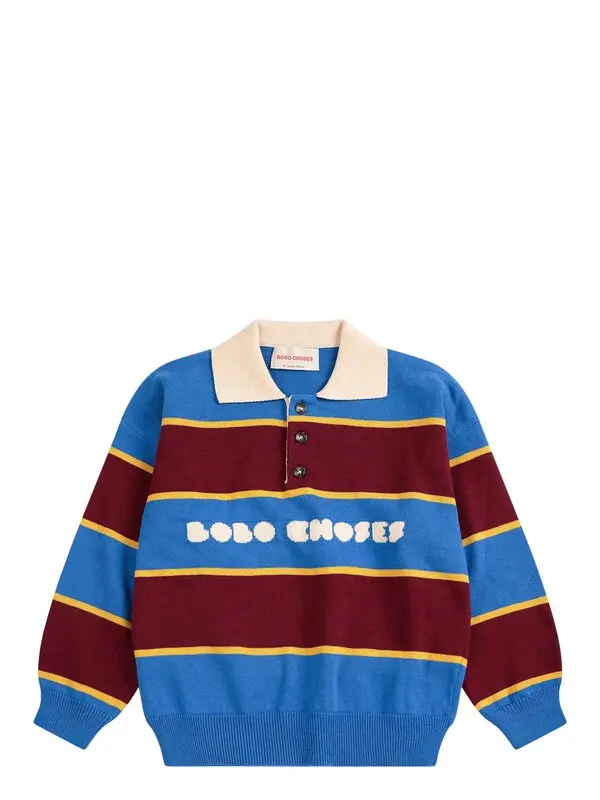 BOBO CHOSES Bolder Multicolored Organic Cotton Polo Shirt - Multicolor