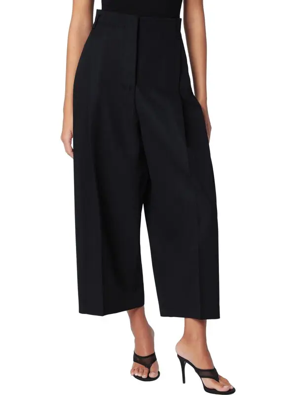 Jacquemus Miami Trousers In Cool Wool - Black