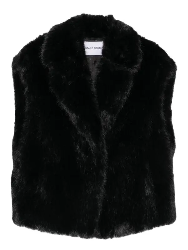 STAND STUDIO Kinley Faux Fur Vest - Multicolor