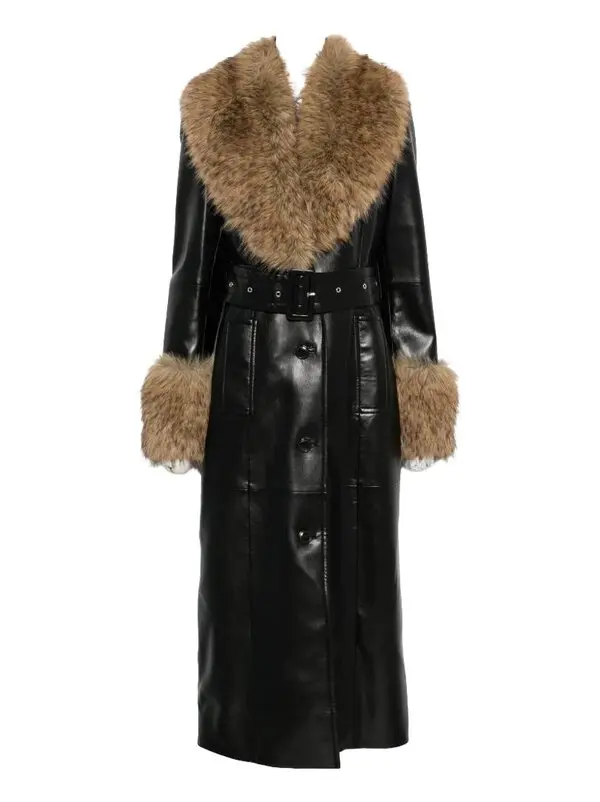 STAND STUDIO Estella Faux Leather Coat - Multicolor
