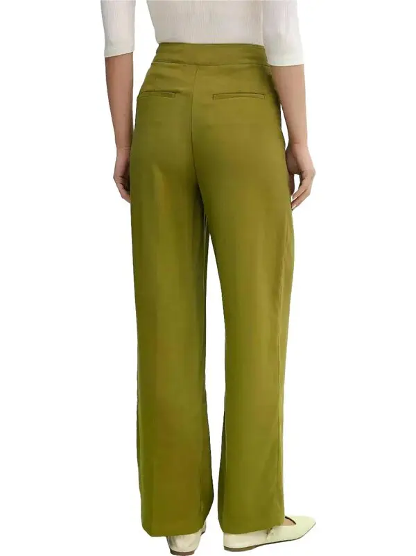 BENETTON Pleated Tailored Trousers - Green