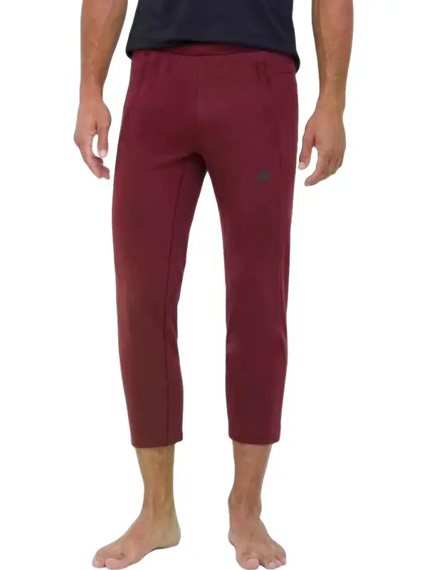 Adidas Logo-print Cropped Trousers - Red