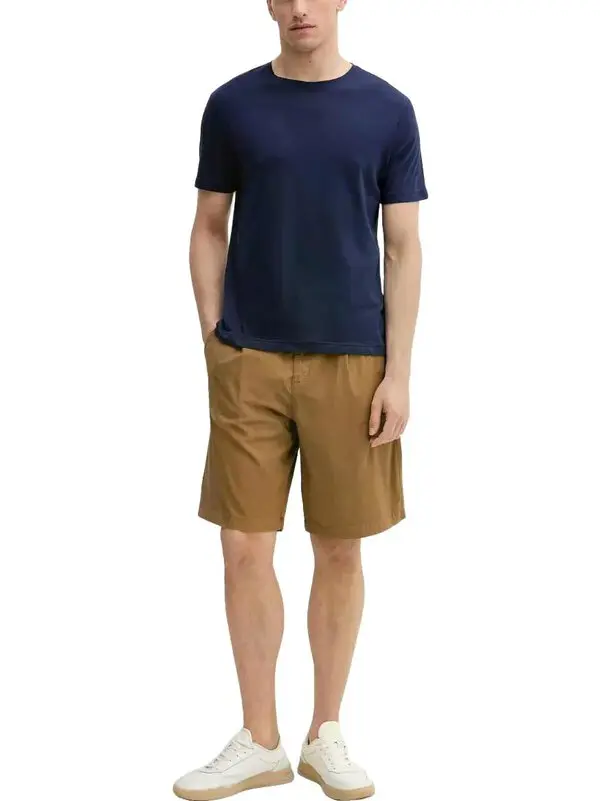 BENETTON Wide Pleated Shorts - Brown