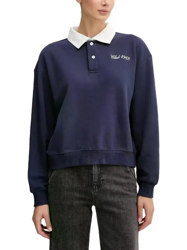 BENETTON Long-sleeved Polo Shirts - Blue