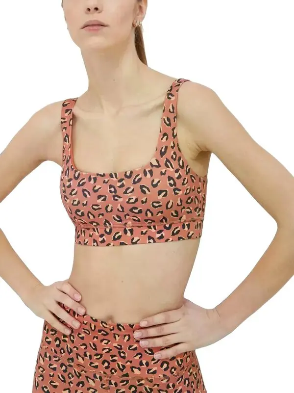 BILLABONG Summit Leopard-print Sports Bra - Orange