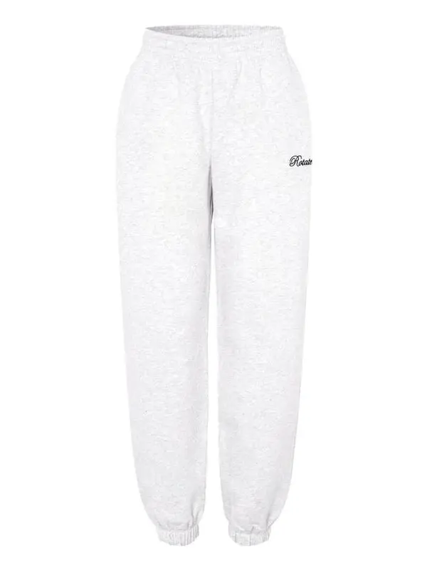 ROTATE BY BIRGER CHRISTENSEN Logo-embroidered Track Pants - Grey