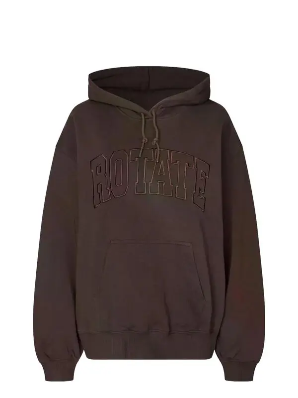 ROTATE BY BIRGER CHRISTENSEN Logo-embroidered Hoodie - Brown