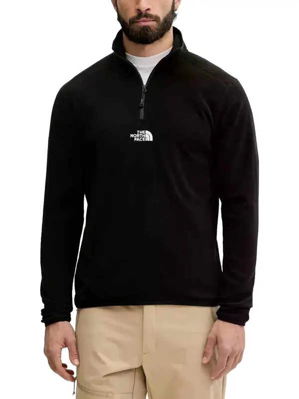 The North Face Glacier 1/4 Zip Fleece Sweater - Black