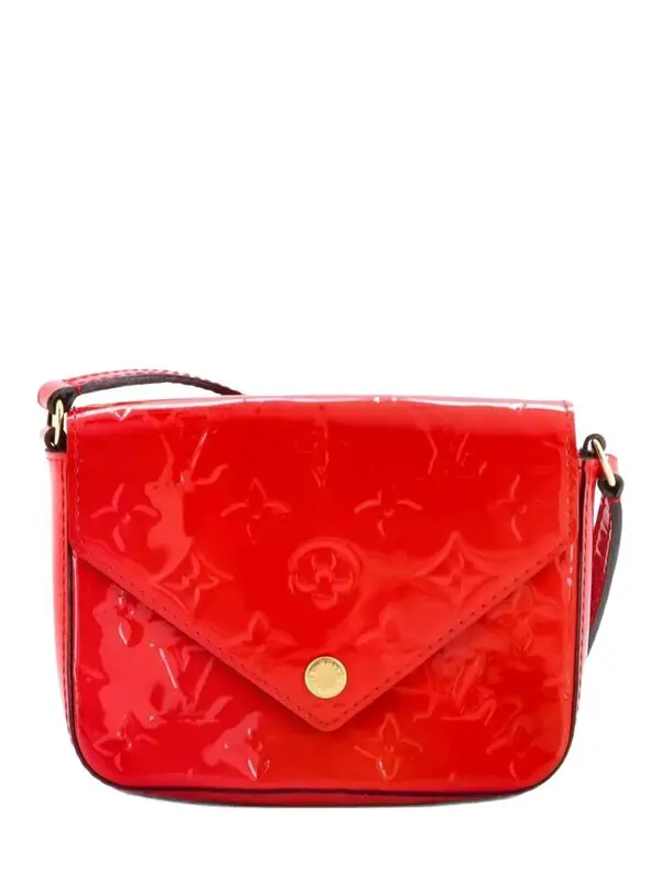 LOUIS VUITTON Sac Lucie Handbag Monogram Vernis Mini Crossbody Bag - Red