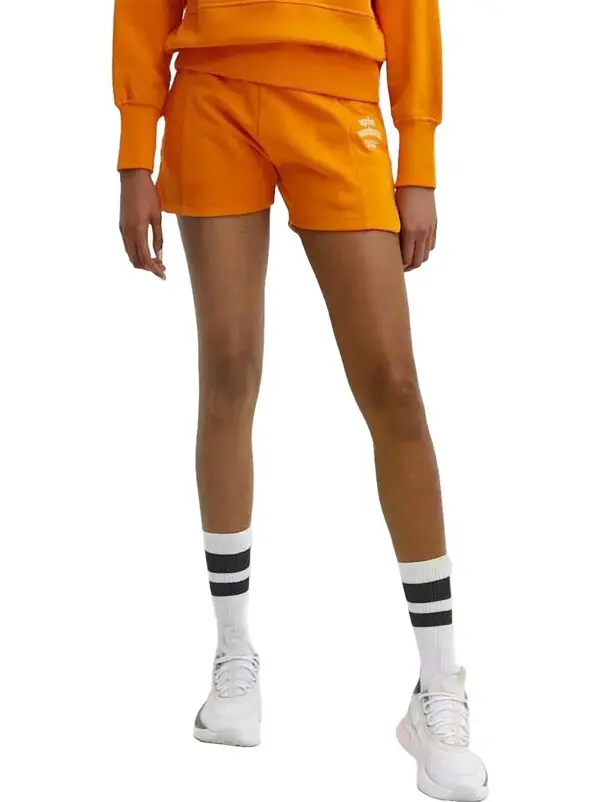 CASALL Logo-embroidered Side-slit Shorts - Orange