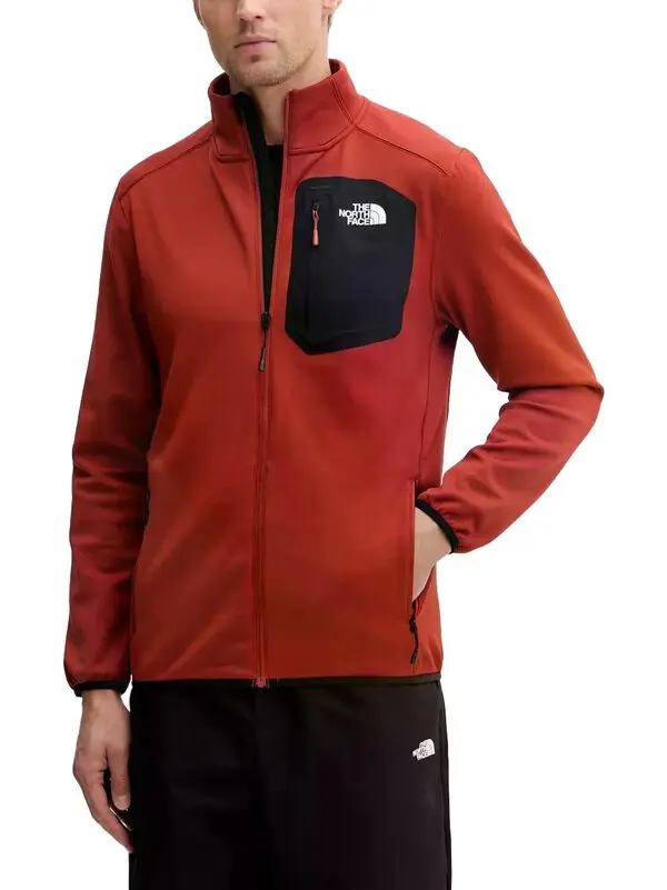 The North Face Logo-print Zip-up Sweatshirt - Orange