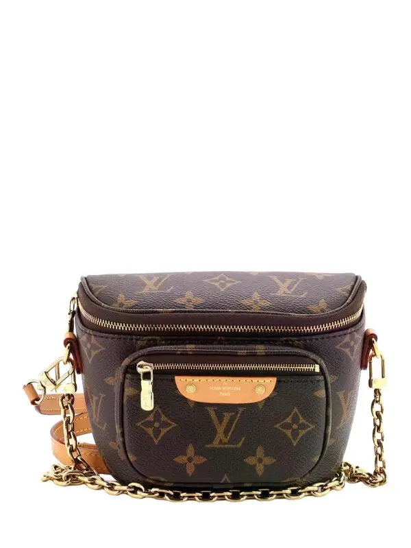 LOUIS VUITTON Bum Bag Monogram Canvas Mini Belt Bag - Brown