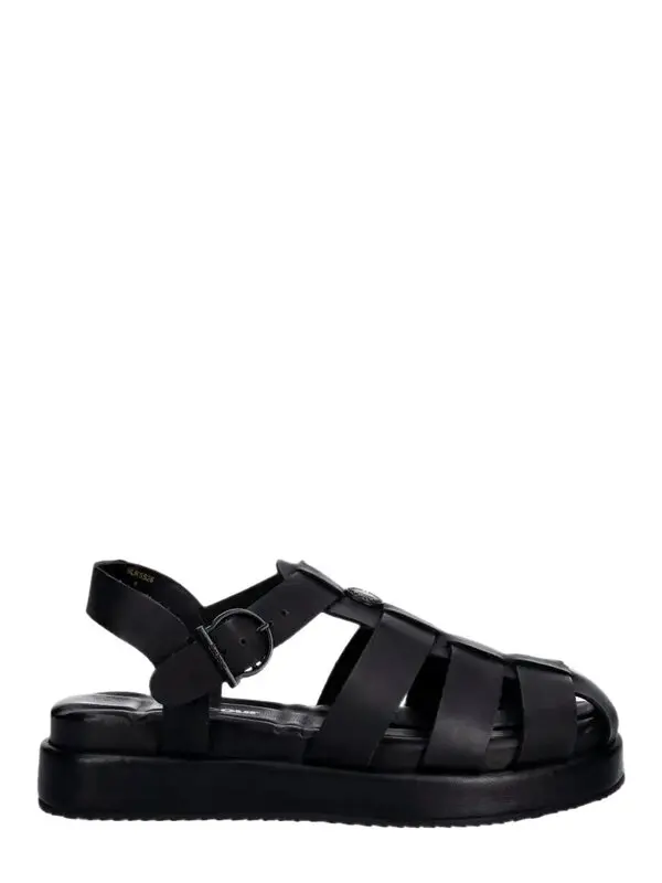 Barbour Hindburn Buckle-fastening Flat Sandals - Black
