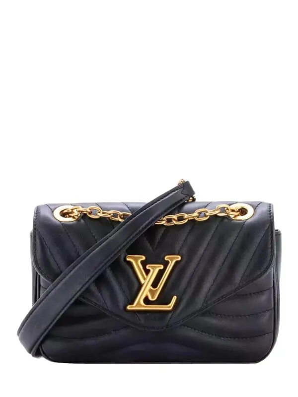 LOUIS VUITTON New Wave Chain Bag Nm Quilted Leather Pm Crossbody Bag - Black