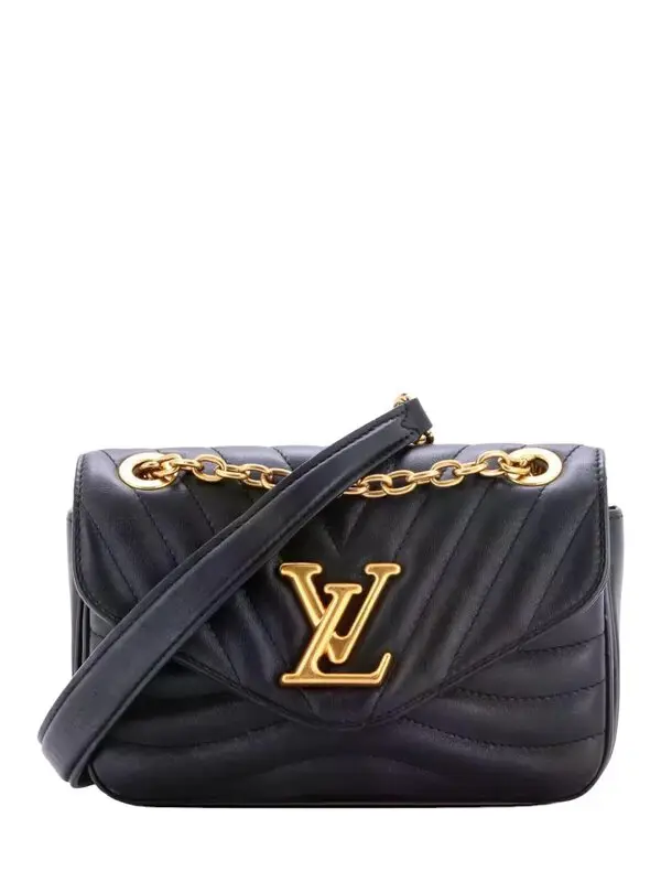 LOUIS VUITTON New Wave Chain Bag Nm Quilted Leather Pm Crossbody Bag - Black