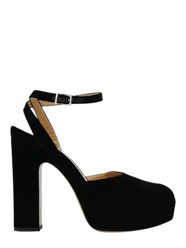 Fendi After 9 Velvet Sandals - Black