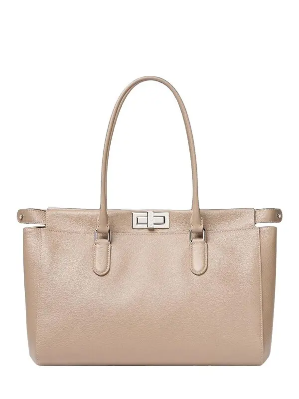 Fendi Peekaboo Tote Small Bag In Leather - Brown