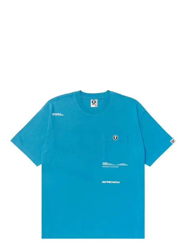 AAPE Moonface Chest Pocket Tee /yellow - Blue