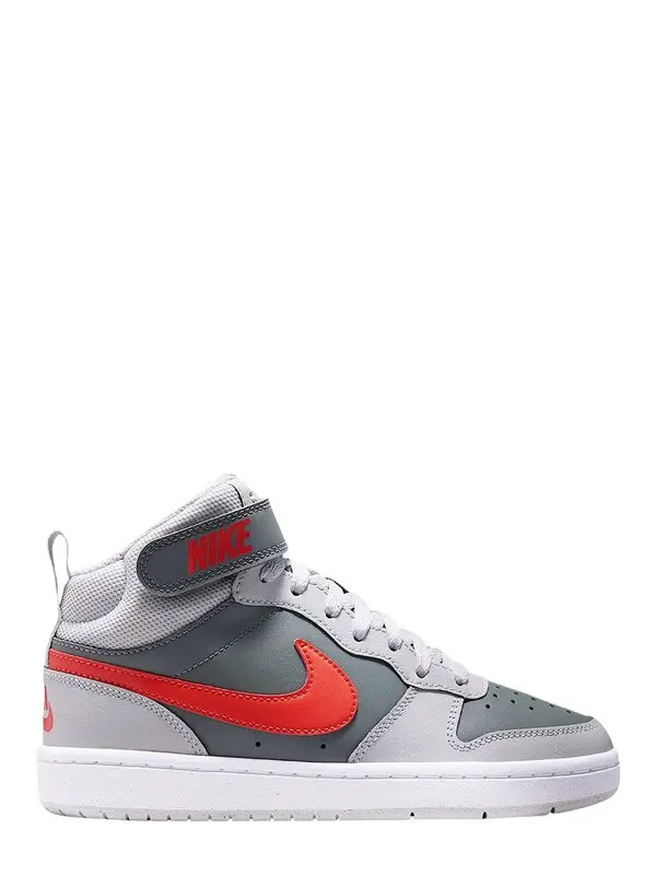 Nike Court Borough Mid 2 Gs 'smoke Fog White Picante Red - Grey