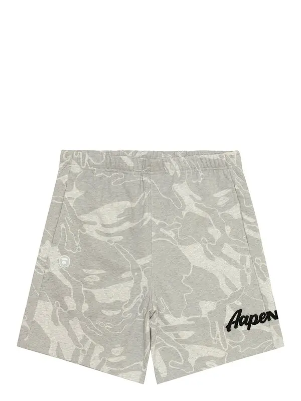 AAPE BY *A BATHING APE Now Moonface Logo Camo Sweat Shorts /multi - Grey