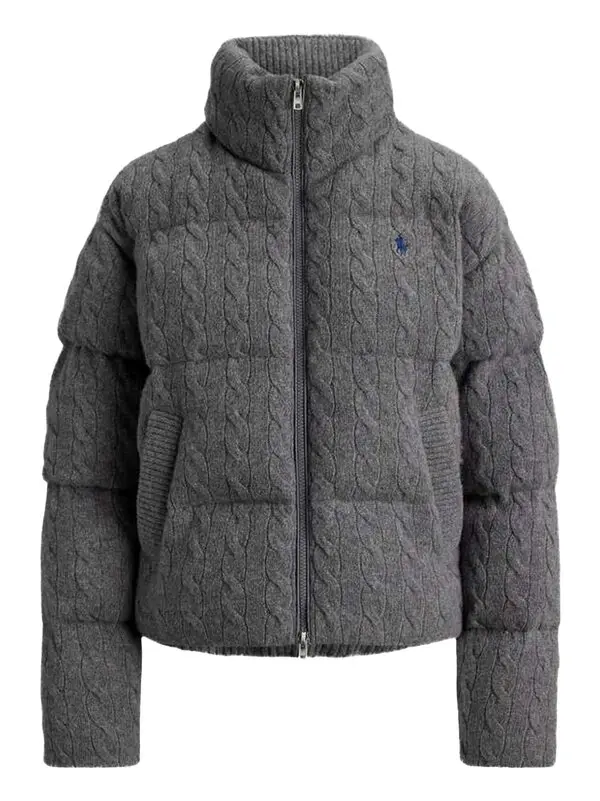 Polo Ralph Lauren Sweater Puffer-jacket 'flannel Heather - Grey
