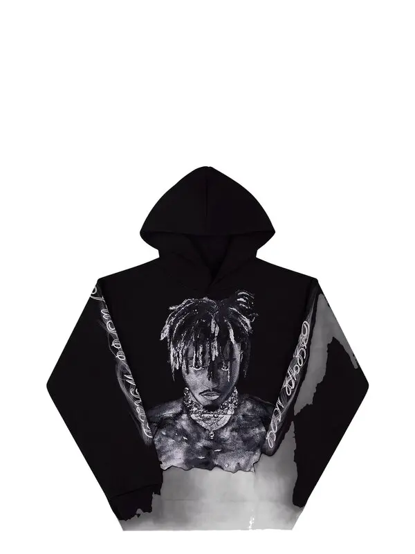 REVENGE X Juice Wrld 999 Graphite Portrait Hoodie - Black