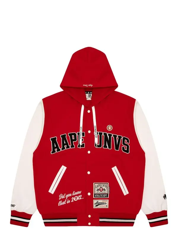 AAPE BY *A BATHING APE Moonface Hooded Jacket /light - Red