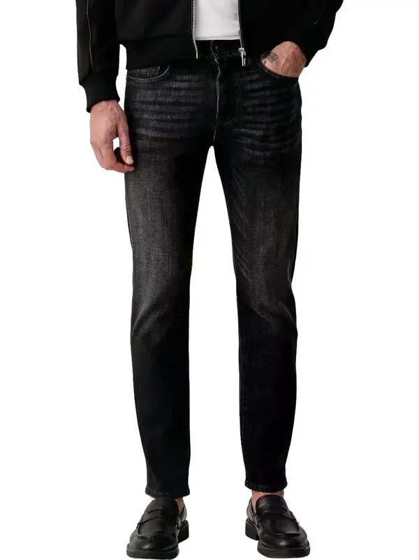Karl Lagerfeld Faded Whiskered Jeans - Black