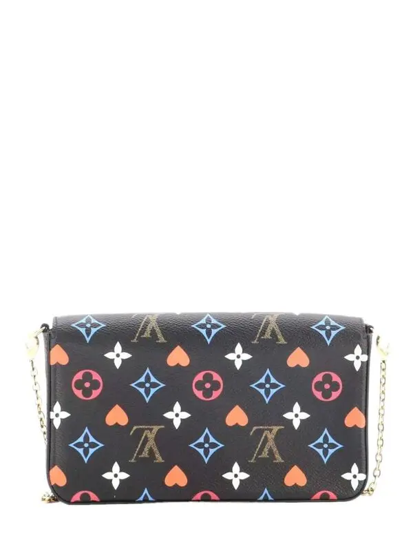 LOUIS VUITTON Felicie Pochette Limited Edition Game On Multicolor Monogram Clutch Bag - Black