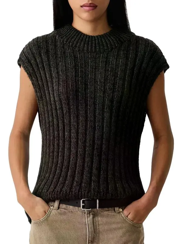 Barbour Anastasia Wool-blend Sweater Vest - Green
