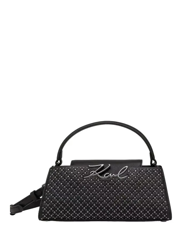 Karl Lagerfeld Signature Studded Tote Bag - Black