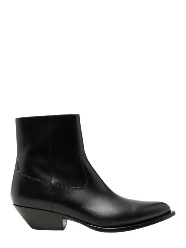 Celine Leon Leather Ankle Boots - Multicolor