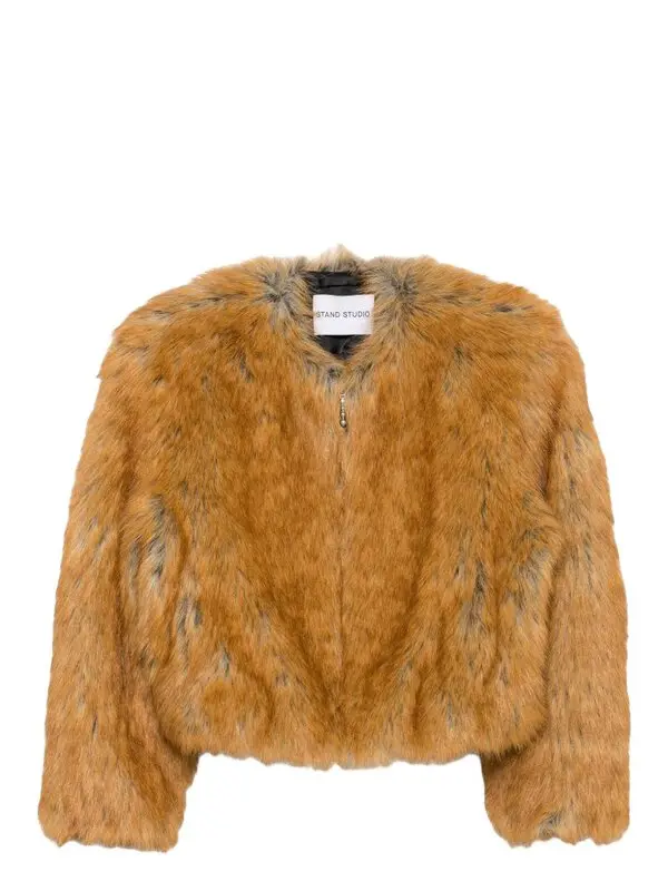 STAND STUDIO Karly Faux Fur Jacket - Multicolor