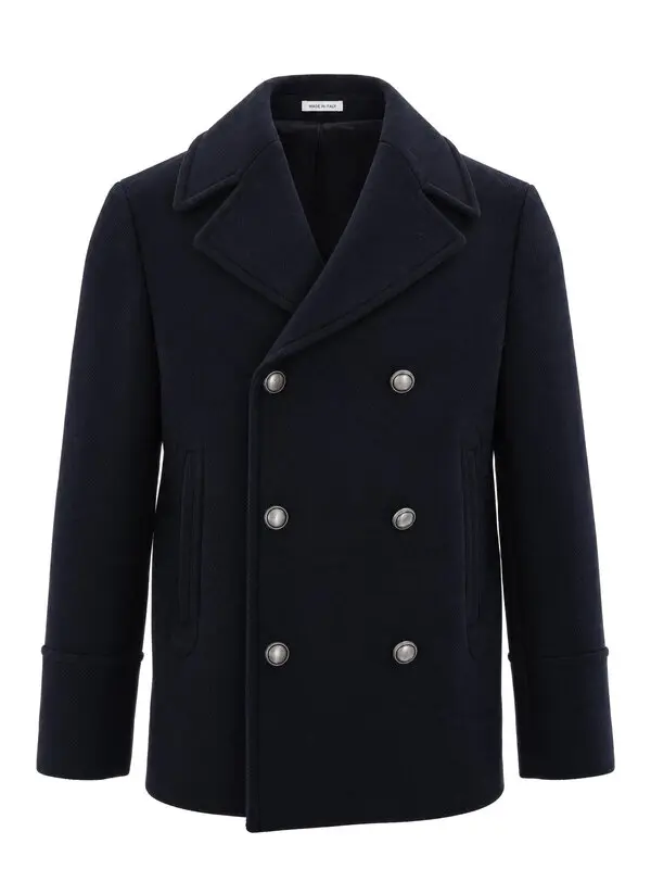 BRERAS MILANO Double-breasted Wool Coat - Blu